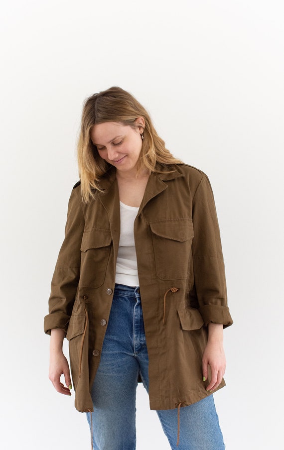 Vintage Chocolate Brown Garden Parka Jacket | Unisex … - Gem