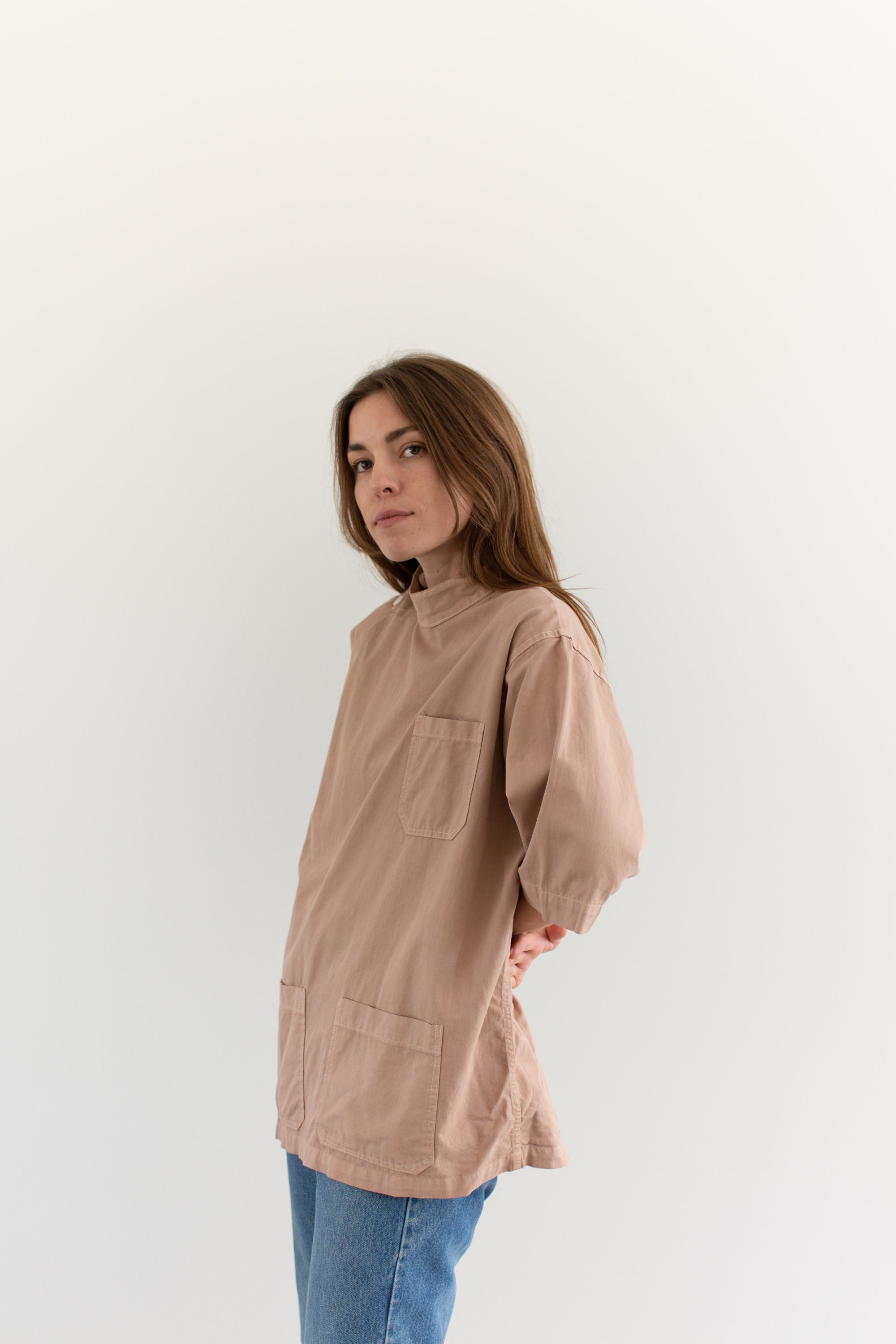 The Wardlea Smock in Dusty Pink Vintage Overdye Side Button | Etsy