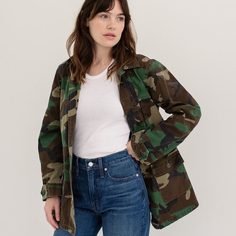 Button up Camo Jacket - Etsy