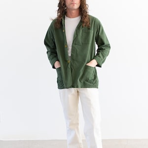 The Montmartre Jacket in Forest Green | Vintage 50s France Chore Shirt ...