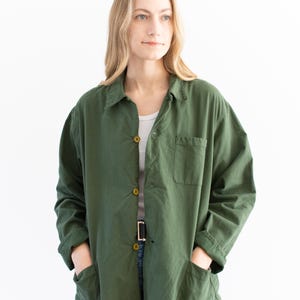 The Montmartre Jacket in Forest Green | Vintage 50s France Chore Shirt ...