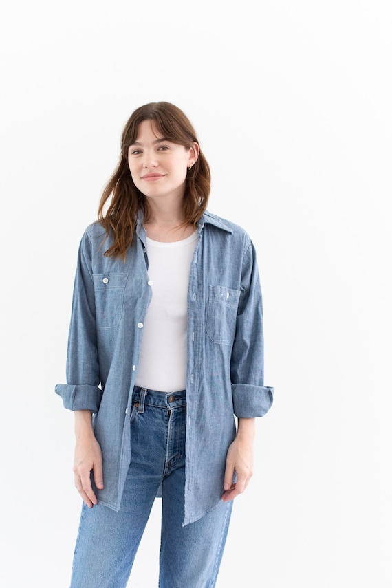Vintage blue chambray shirt - Gem