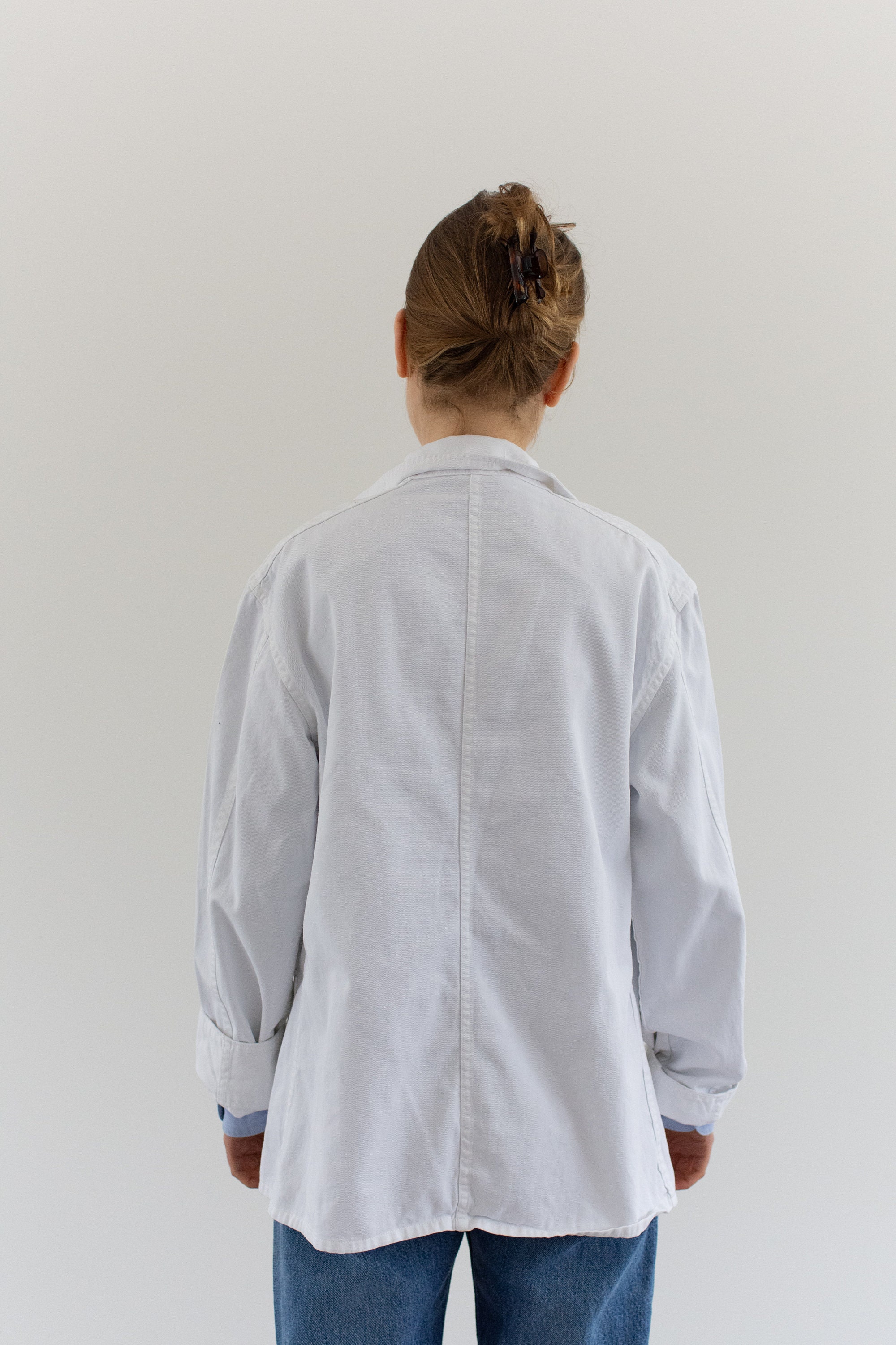 Vintage White Cotton Chore Coat Painter Workwear Jacket | Etsy