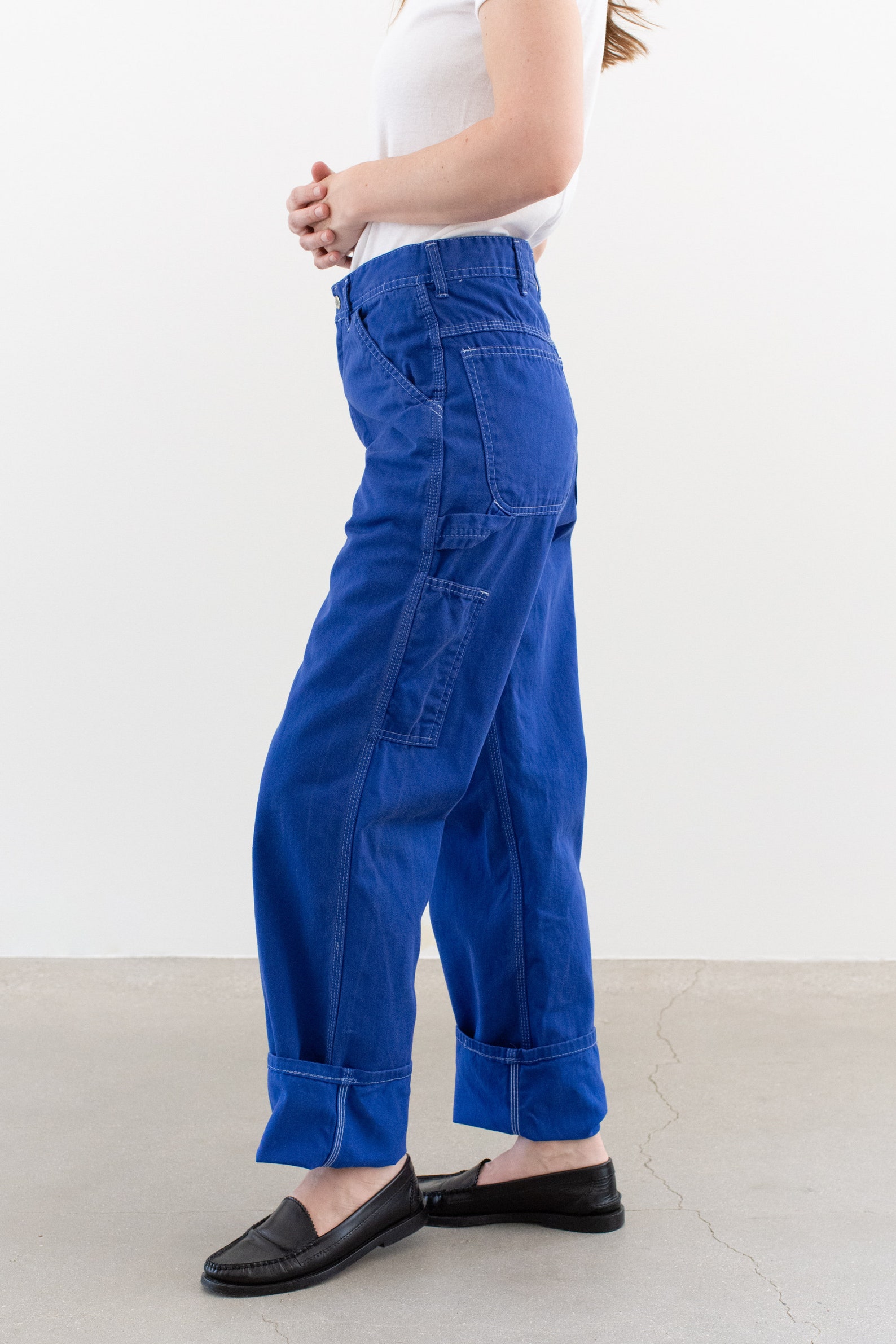 Vintage 26 27 28 29 Waist Matisse Blue Cotton Utility Painter Pants ...