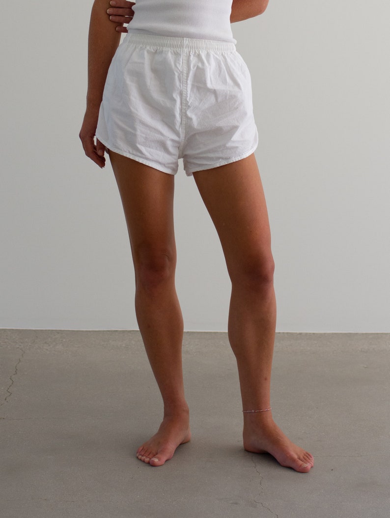 The French Shorts Vintage 24 25 26 27 28 Waist White Elastic | Etsy