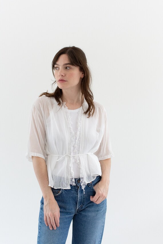 Vintage embroidery sheer shirt - Gem