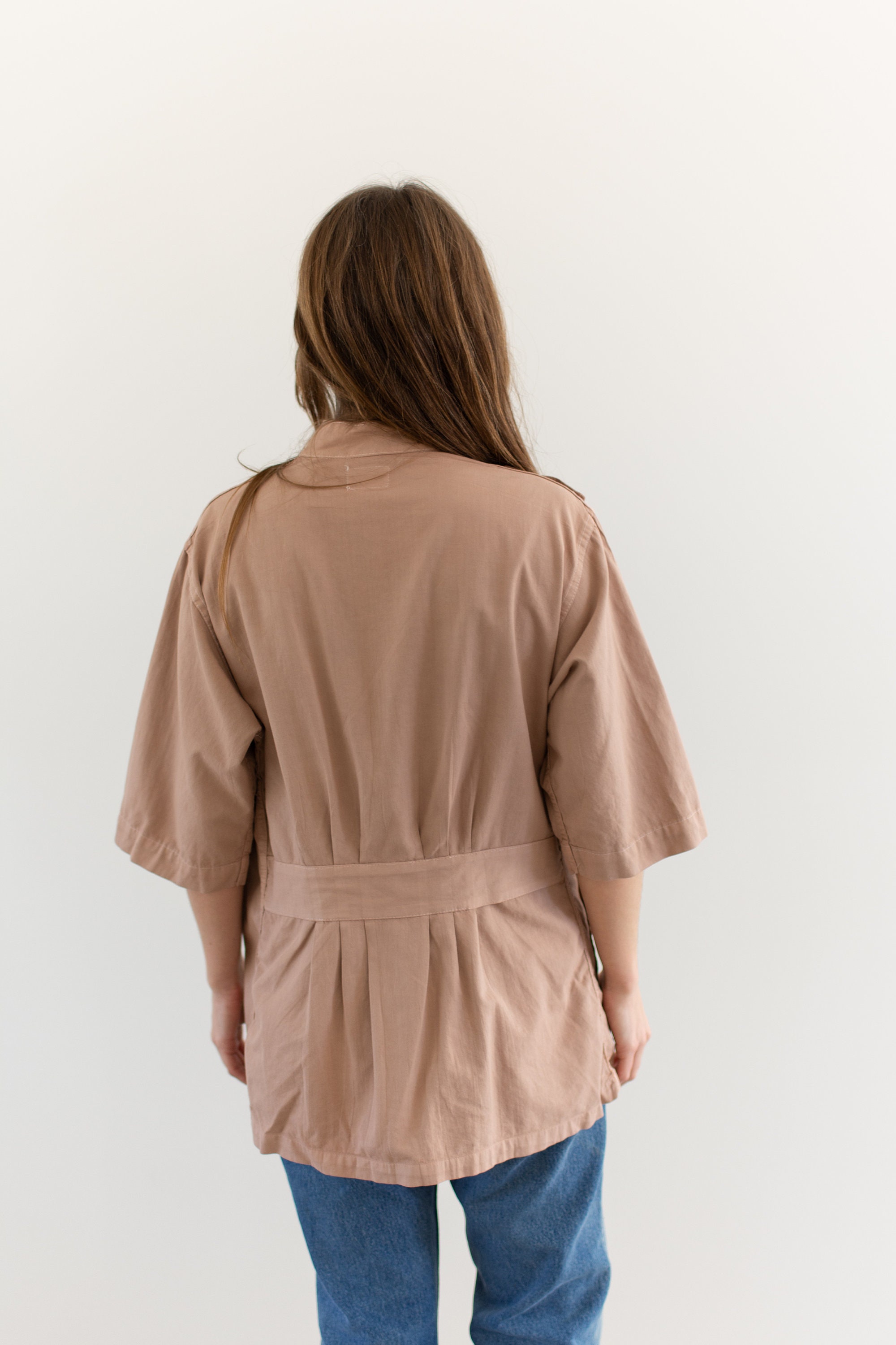 The Wardlea Smock in Dusty Pink Vintage Overdye Side Button | Etsy