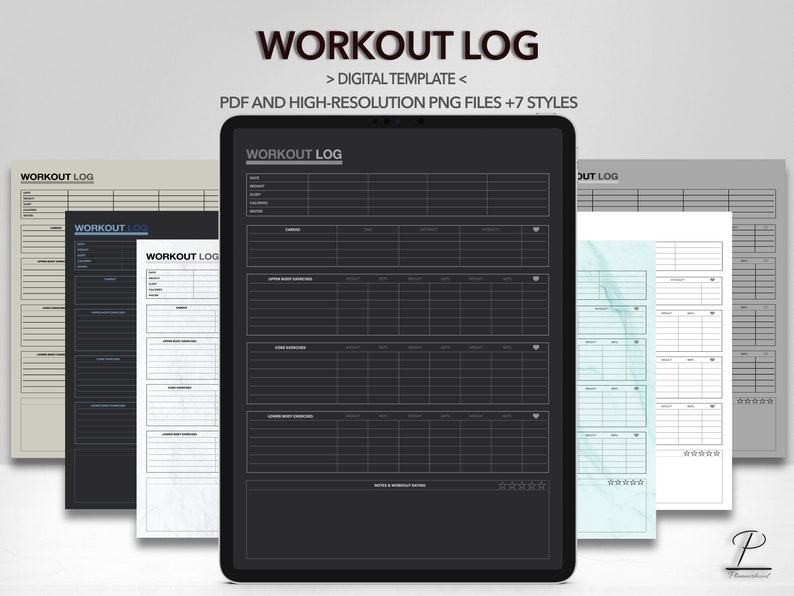 Digital Workout Log Progress Exercise Tracker Goodnotes - Etsy