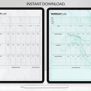 Digital Workout Log Progress Exercise Tracker Goodnotes - Etsy