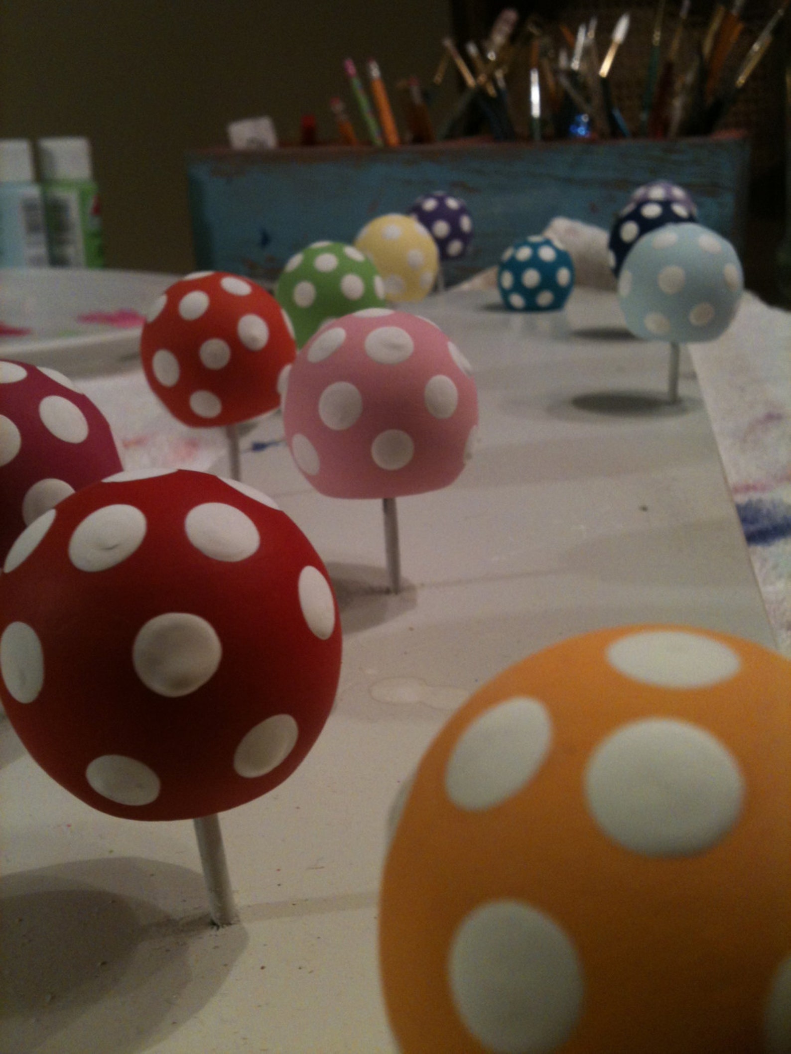 1.5 in Whimsical and Fun Looking Polka Dot Drawer Knobs and | Etsy