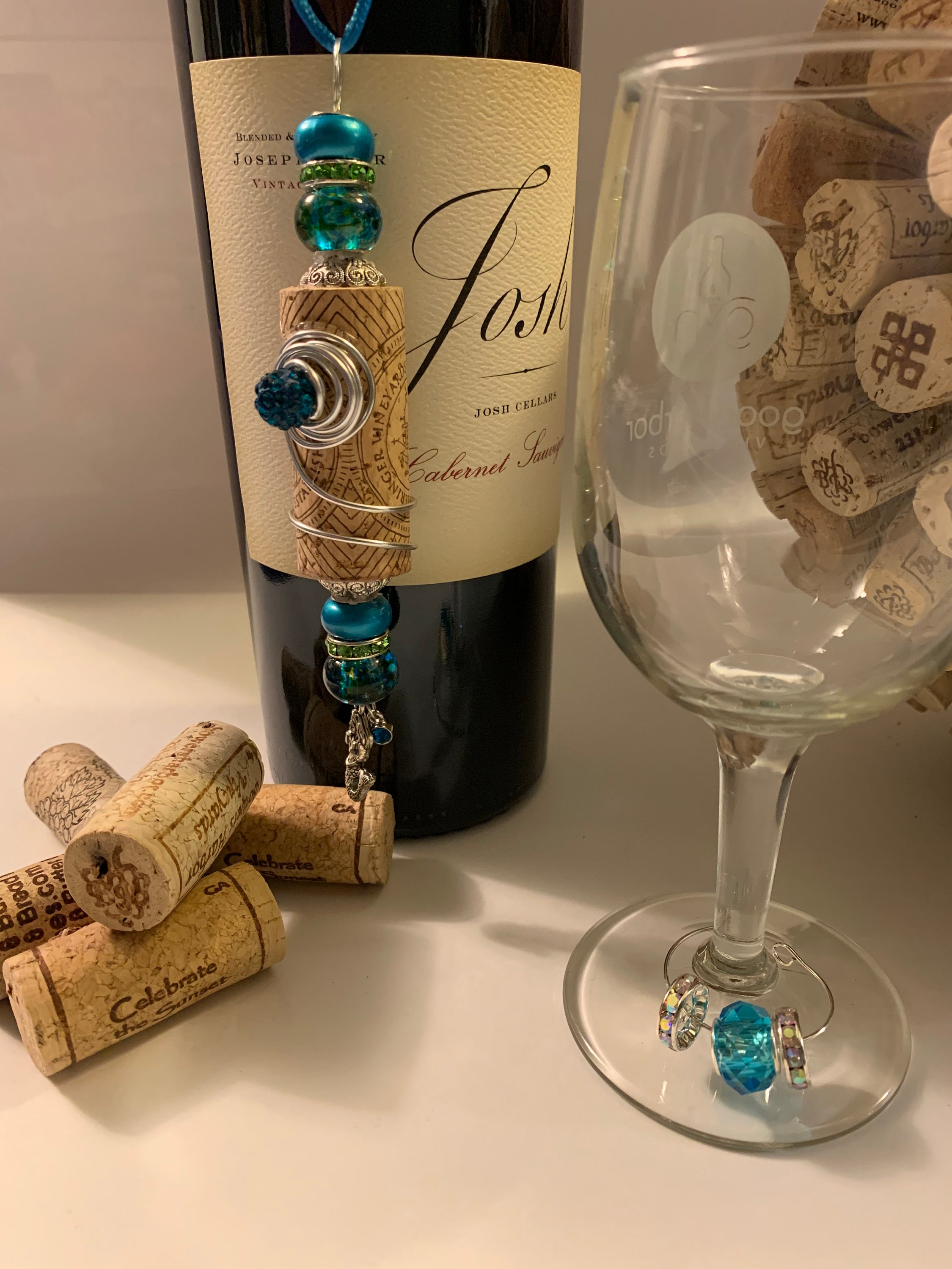 Mermaid Wine Bottle Hanging Cork Charm -hanging Cork Charm - Wine ...