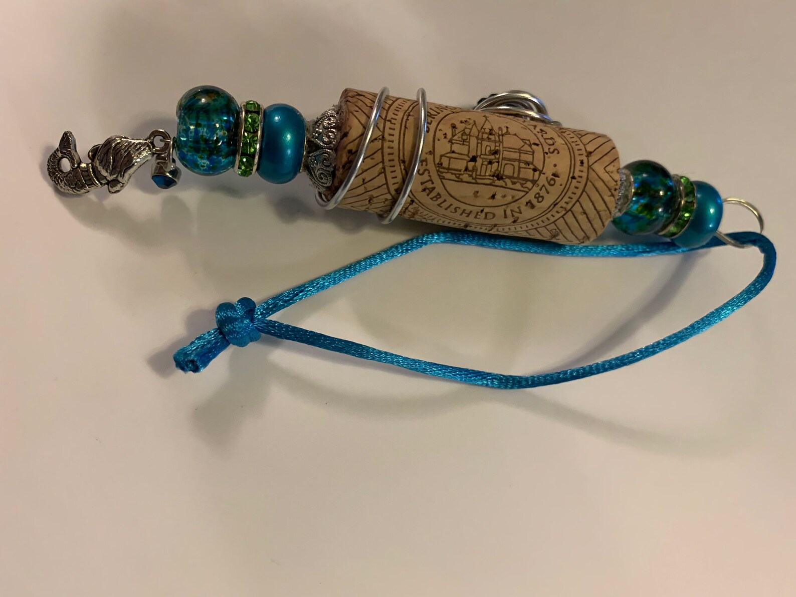 Mermaid Wine Bottle Hanging Cork Charm -hanging Cork Charm - Wine ...