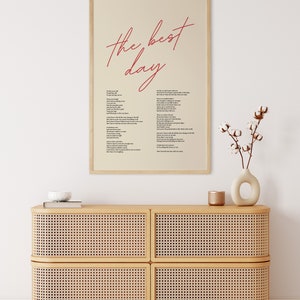 The Best Day Printable Poster, Taylor Swift Digital Download, the Best ...