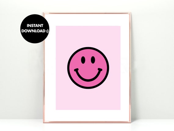Hot Pink Smiley Face