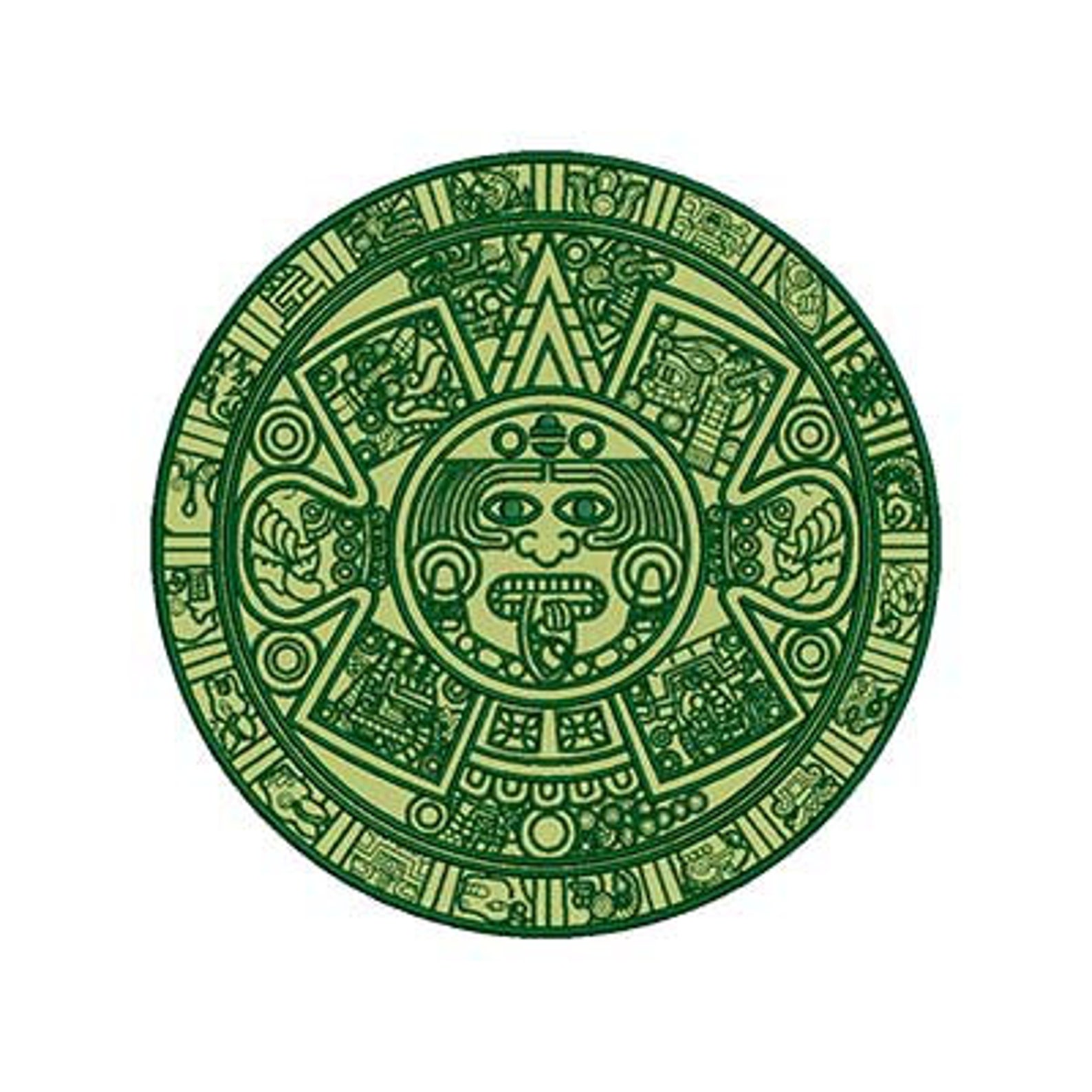 Calendario Azteca Diseño para bordado en aplicación - Etsy España