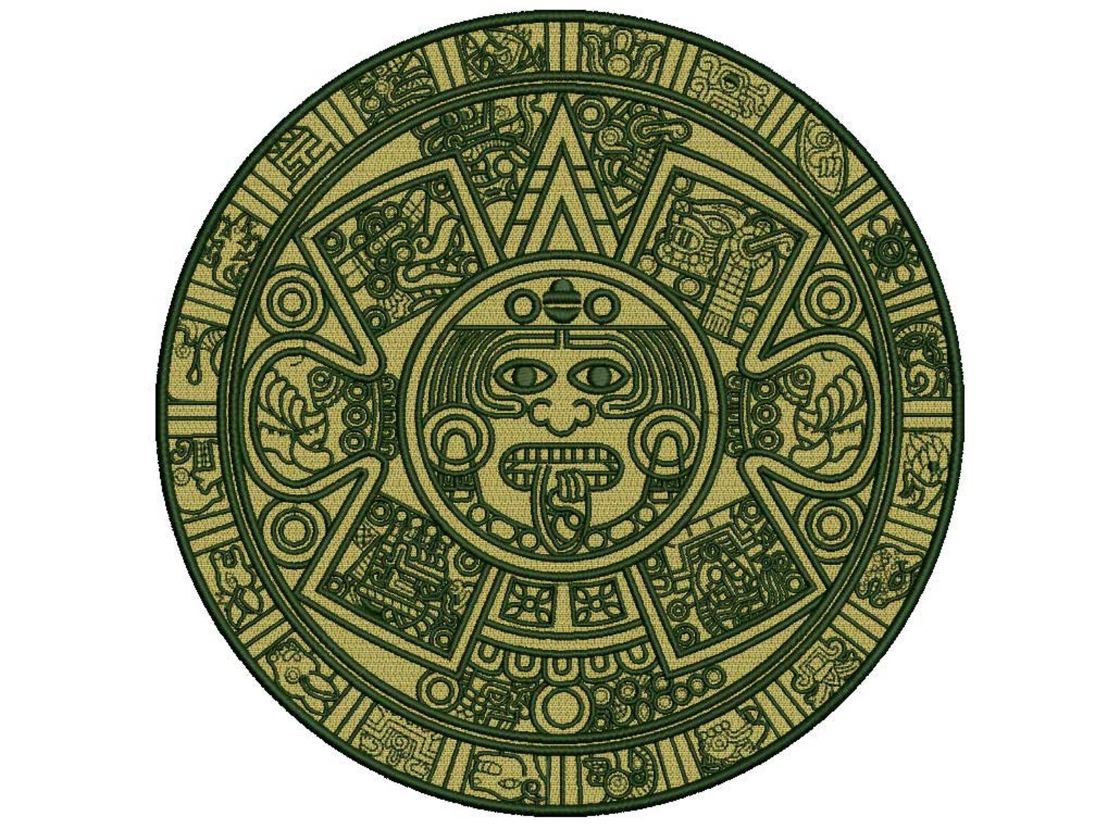 Aztec Calendar Applique Machine Embroidery Design - Etsy