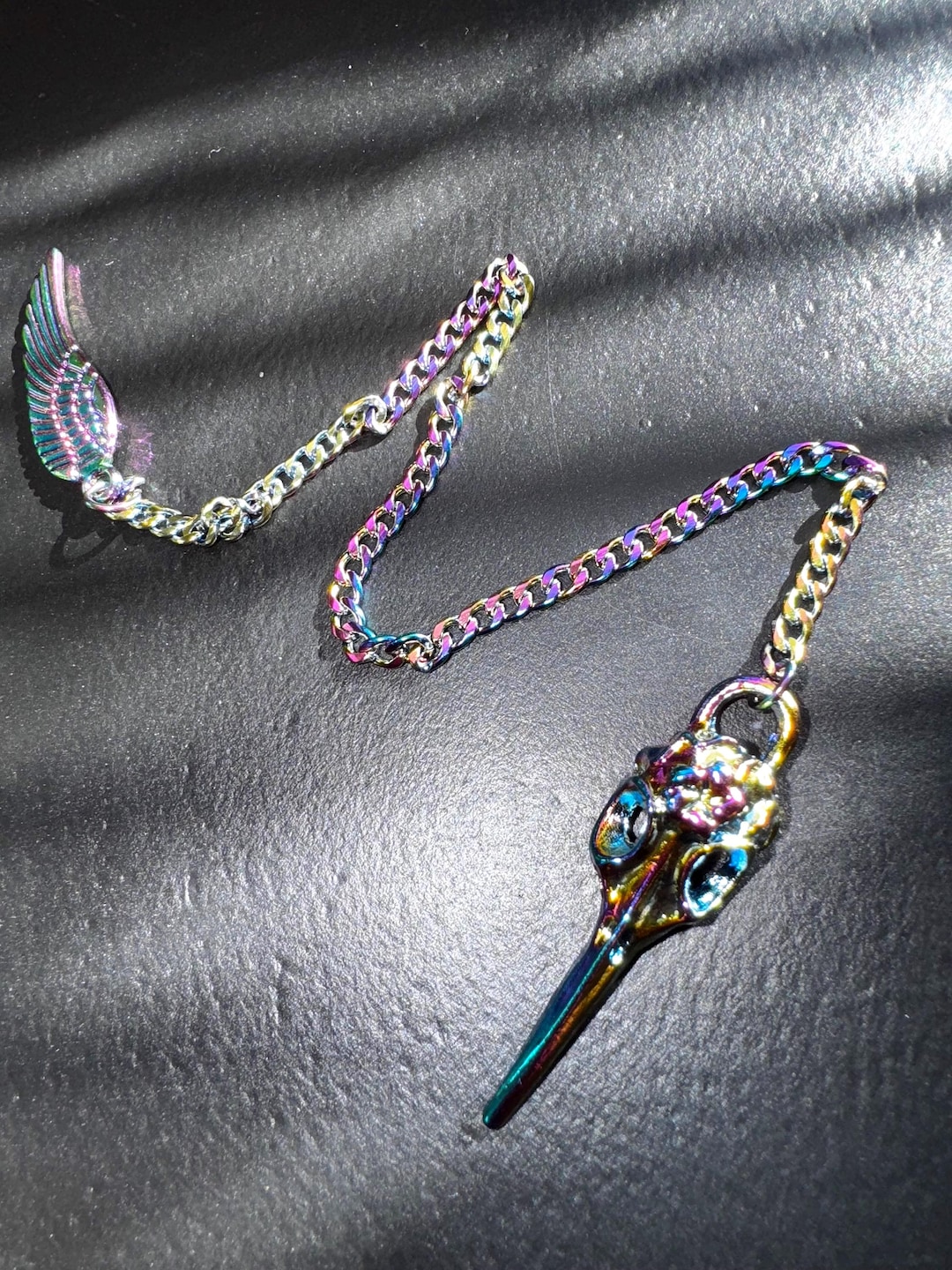 BIRD SKULL RAINBOW Pendulum /raven/crow Bird Animal Nature Pendulum ...