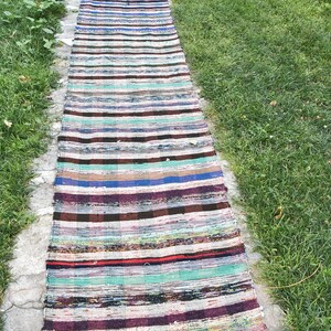 2'2x43'5 Extra Long Rag Rug Runner, Very Long Turkish Rag Rug Runner ...