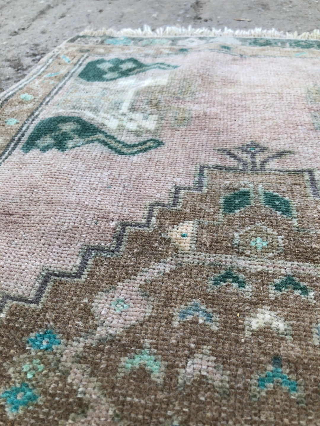 Small Turkish Rug,powder Room Rug, Bath Vintage Mat, Bohemian Rug ...