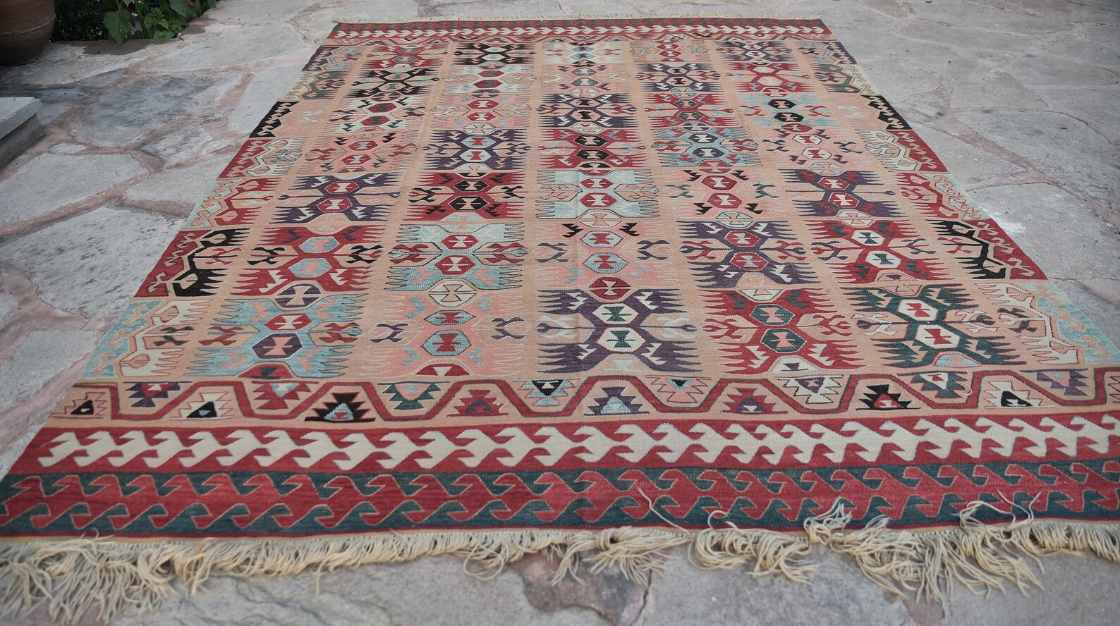 Large Kilim Rug Natural Dyed Kilim Rug Organic Wool on Wool - Etsy
