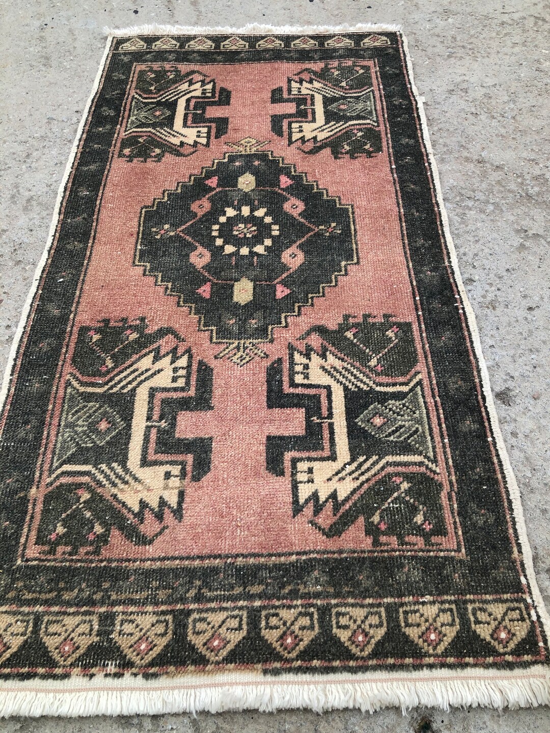 Anatolian Small Rug, Turkish Small Rug, Vintage Small Rug, Handwoven ...