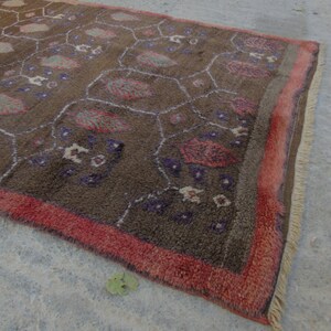 Tribal Rug, Vintage Bohemian Saloon Rug, Brown Color Wool Handmade ...