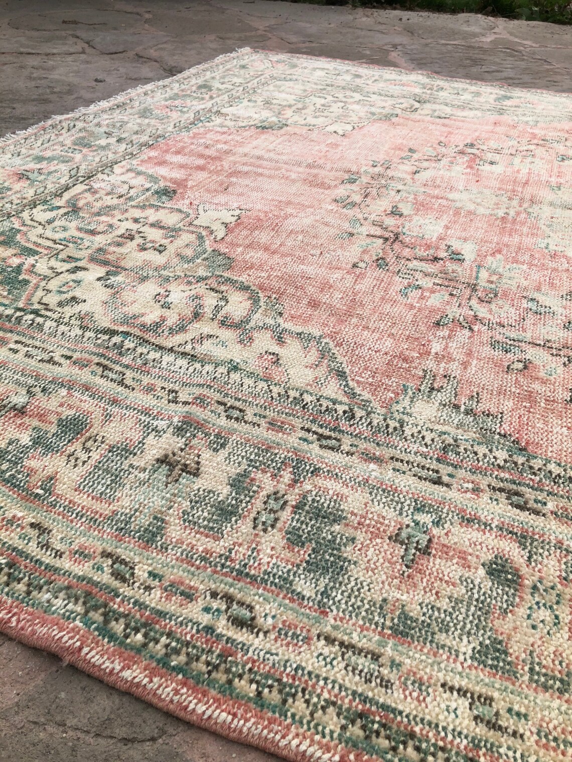 Oushak Rug / Oushak Saloon Rugs /Handmade Old Turkish Wool Rug | Etsy