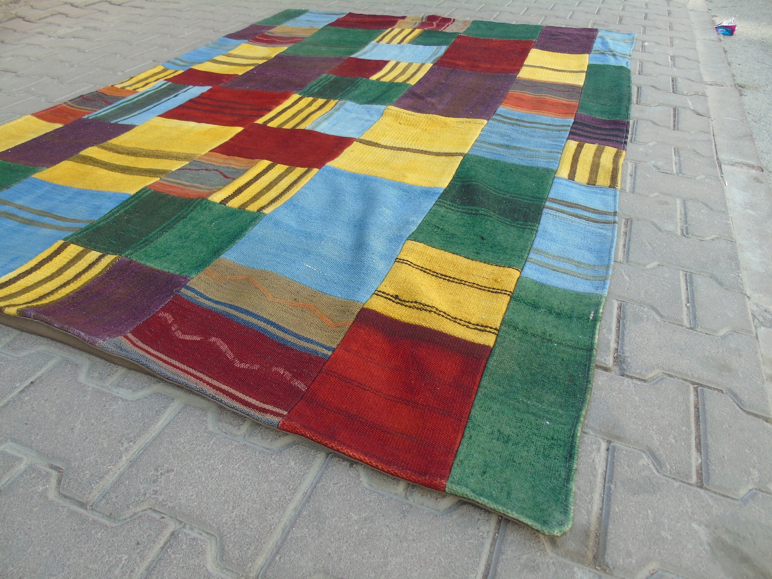 Rug Patchwork Rug Area Rug Handmade Rug Woolen Rug - Etsy