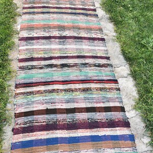 2'2x43'5 Extra Long Rag Rug Runner, Very Long Turkish Rag Rug Runner ...