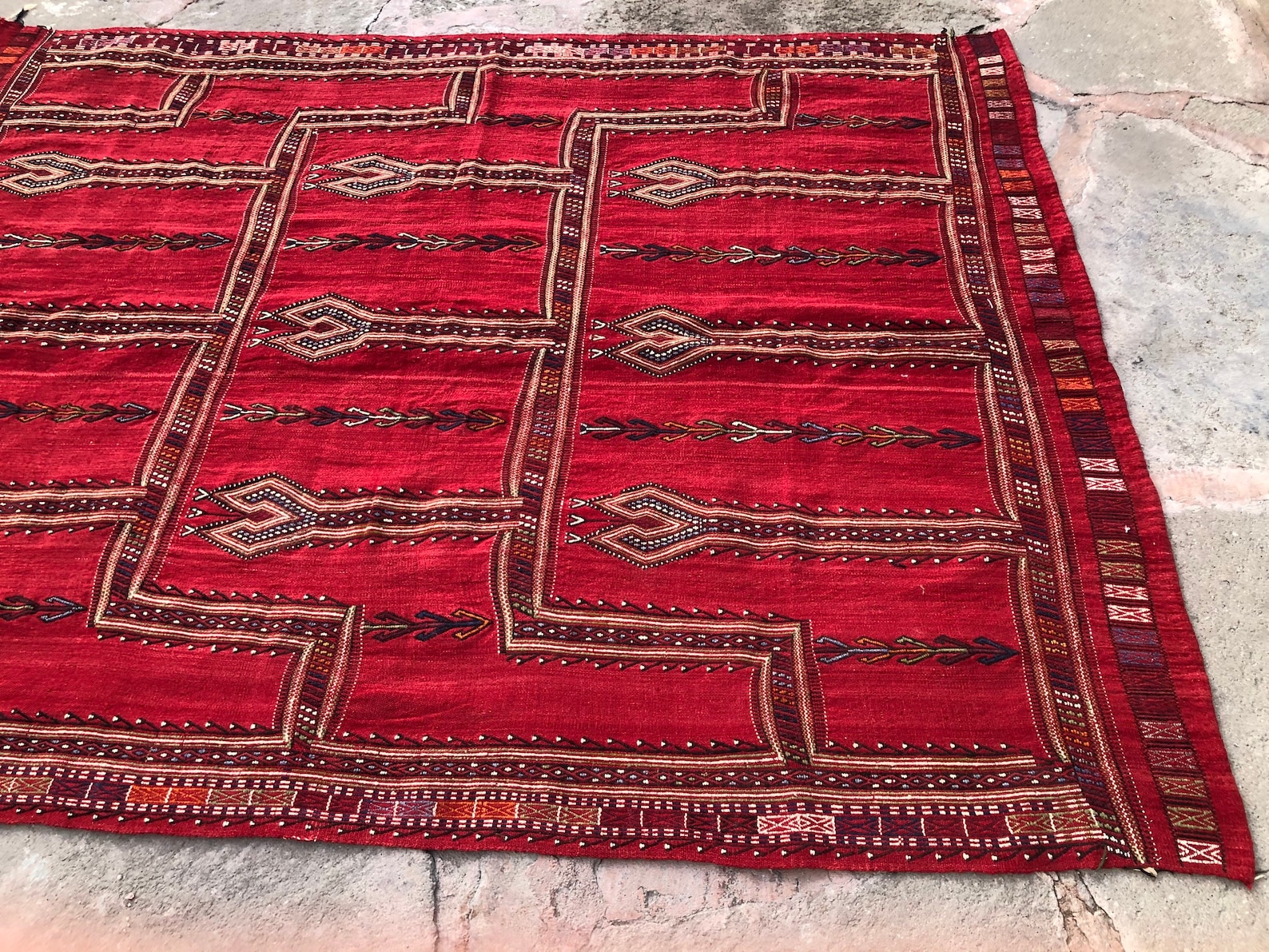 Rug Zili Kilim Rug Area Rug Woolen Rug Handwoven Rug Red | Etsy