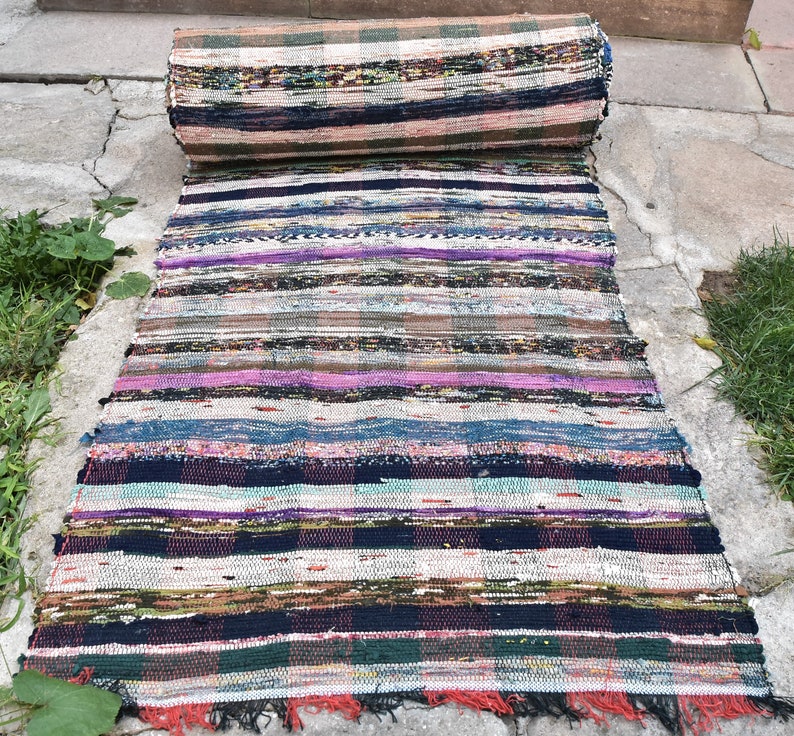 2'2x43'5 Extra Long Rag Rug Runner Very Long Turkish - Etsy