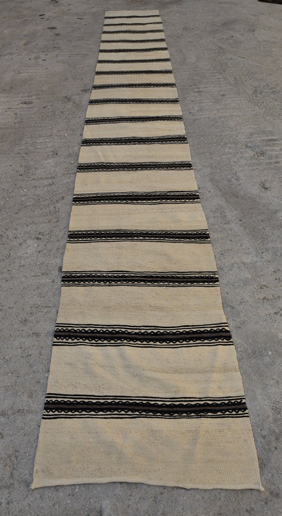 Cream Runner Rug Minimal Runner Kilim Rug Vintage Runner - Etsy