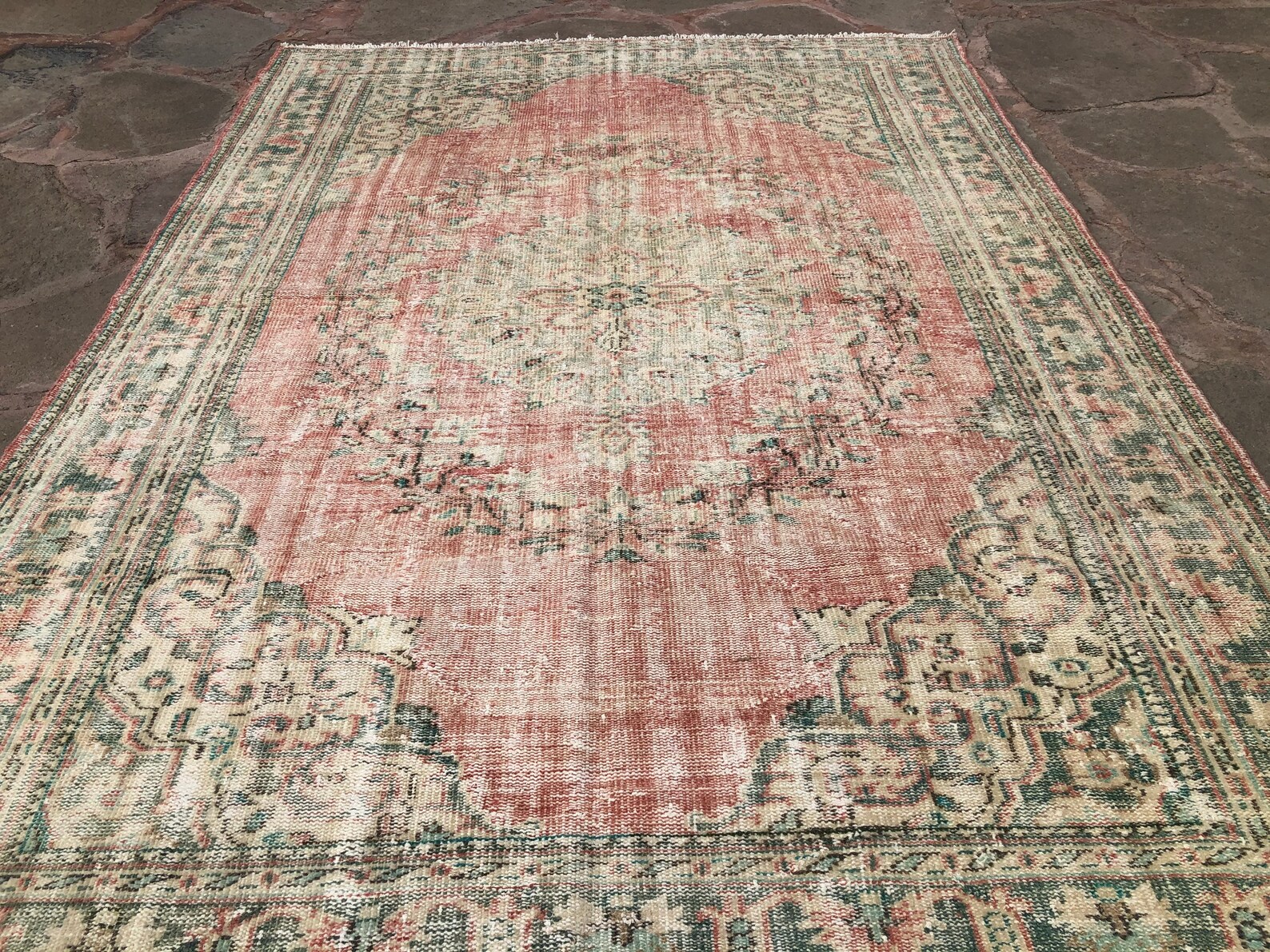 Oushak Rug / Oushak Saloon Rugs /Handmade Old Turkish Wool Rug | Etsy