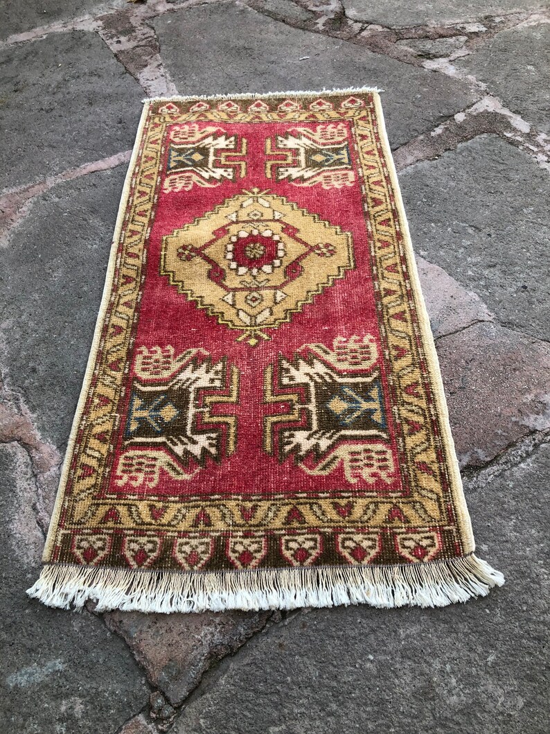 Turkish Yastik Vintage Small Rug Oriental Small Rug - Etsy