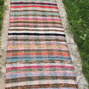 2'2x43'5 Extra Long Rag Rug Runner, Very Long Turkish Rag Rug Runner ...
