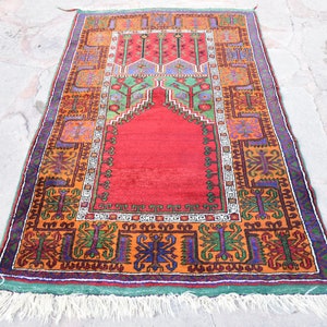 Turkish Prayer Rug, Vintage Handwoven Prayer Rug, Wall Hanging Rug ...