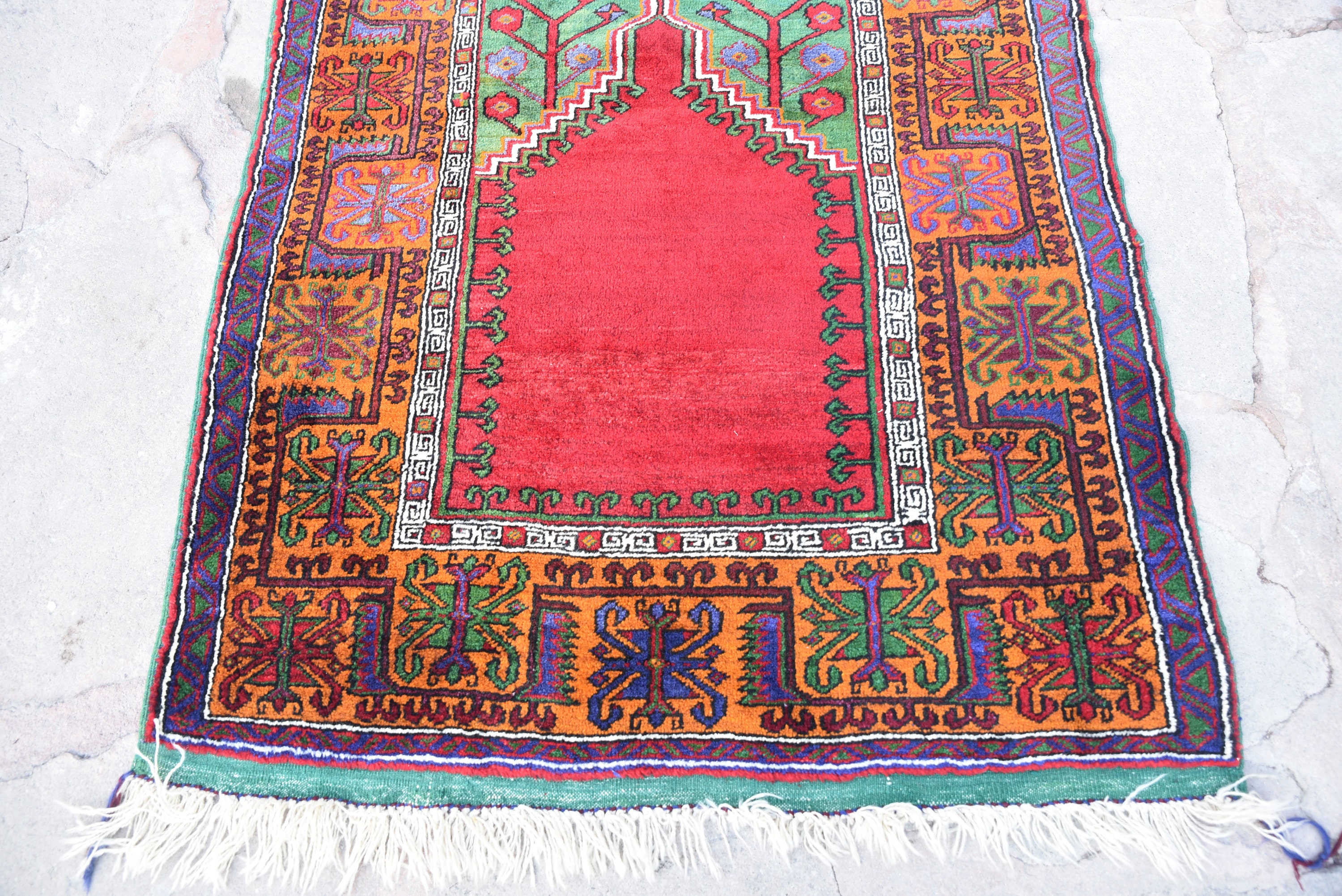 Turkish Prayer Rug Vintage Handwoven Prayer Rug Wall Hanging | Etsy