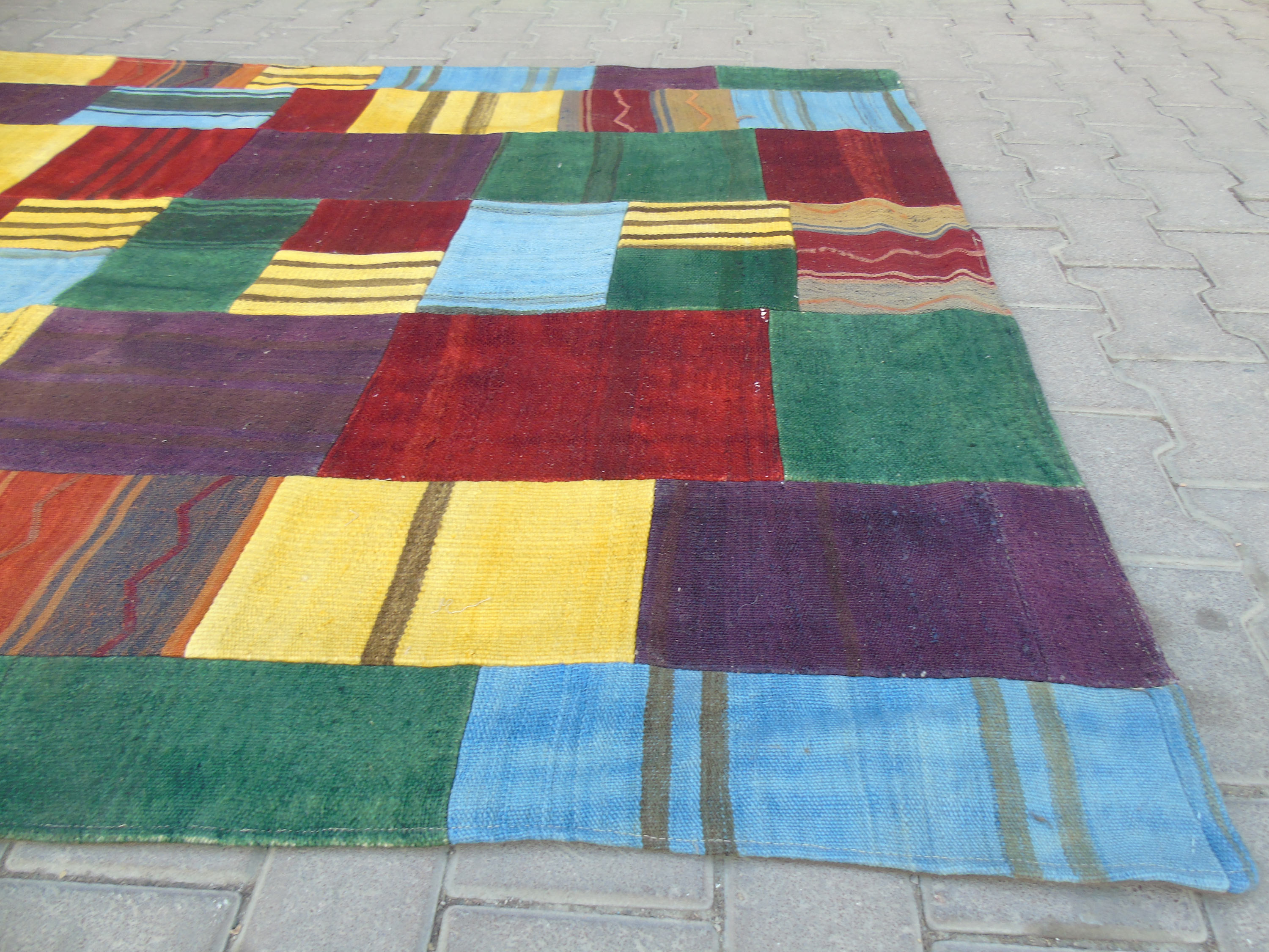 Rug Patchwork Rug Area Rug Handmade Rug Woolen Rug | Etsy