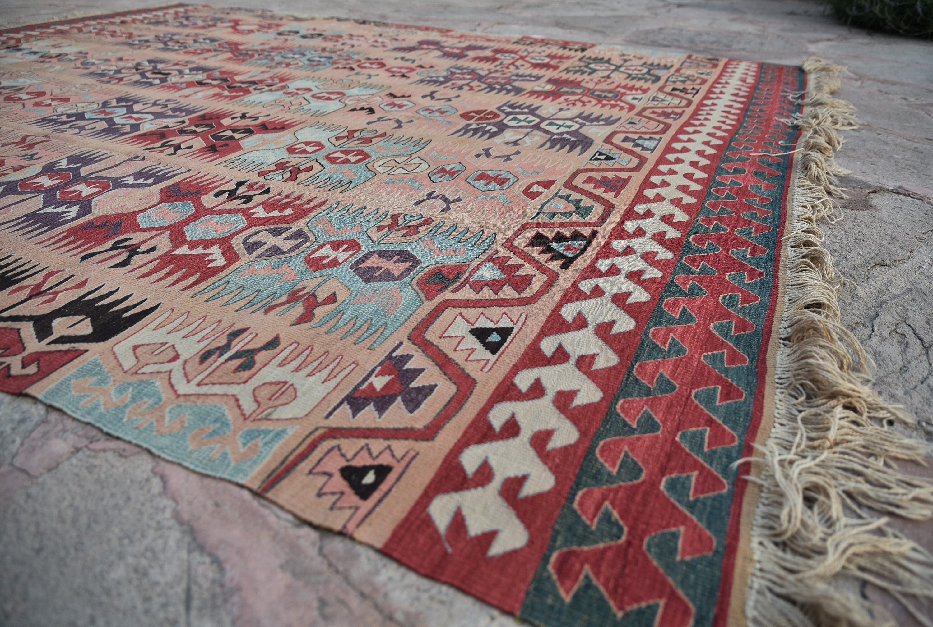 Large Kilim Rug Natural Dyed Kilim Rug Organic Wool on Wool - Etsy
