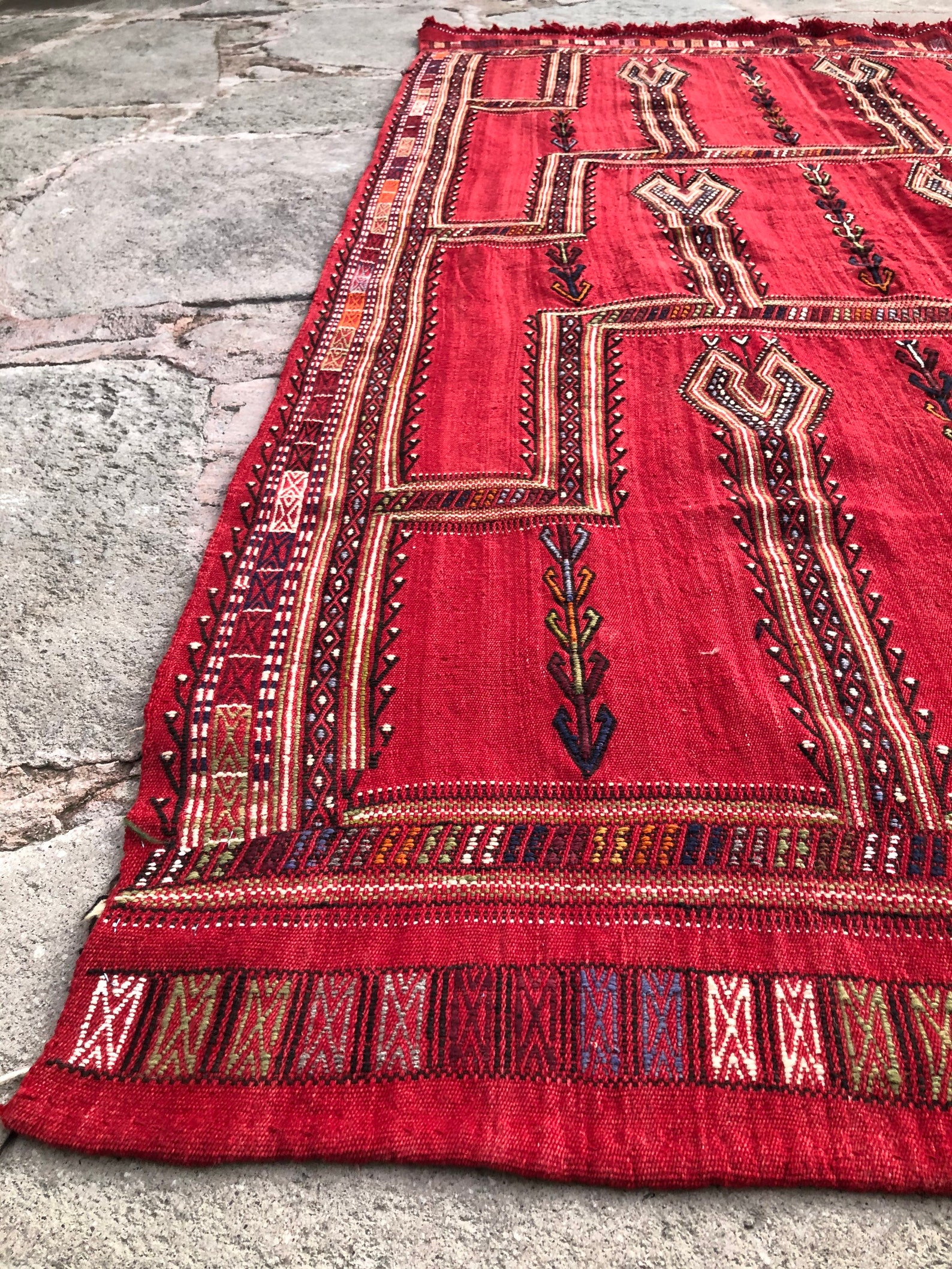 Rug Zili Kilim Rug Area Rug Woolen Rug Handwoven Rug Red | Etsy