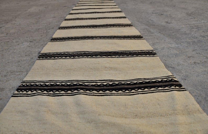 Cream Runner Rug Minimal Runner Kilim Rug Vintage Runner - Etsy