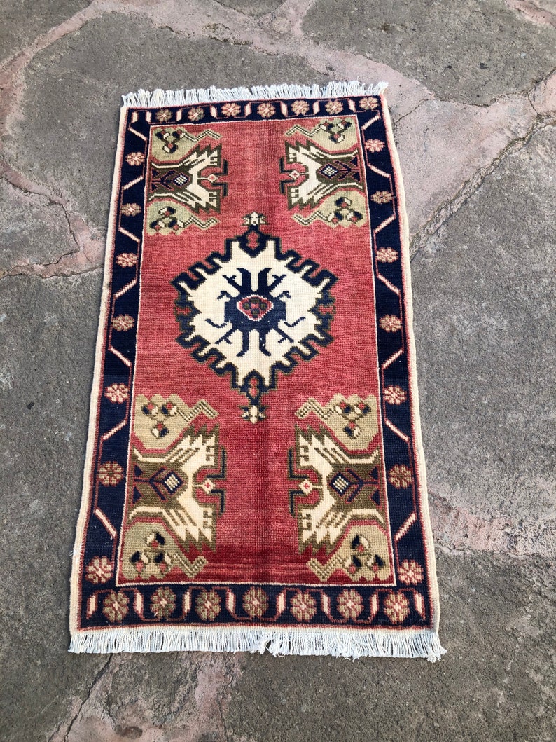 Oriental Door Mat Turkish Small Carpet Bohemian Entry Rug | Etsy