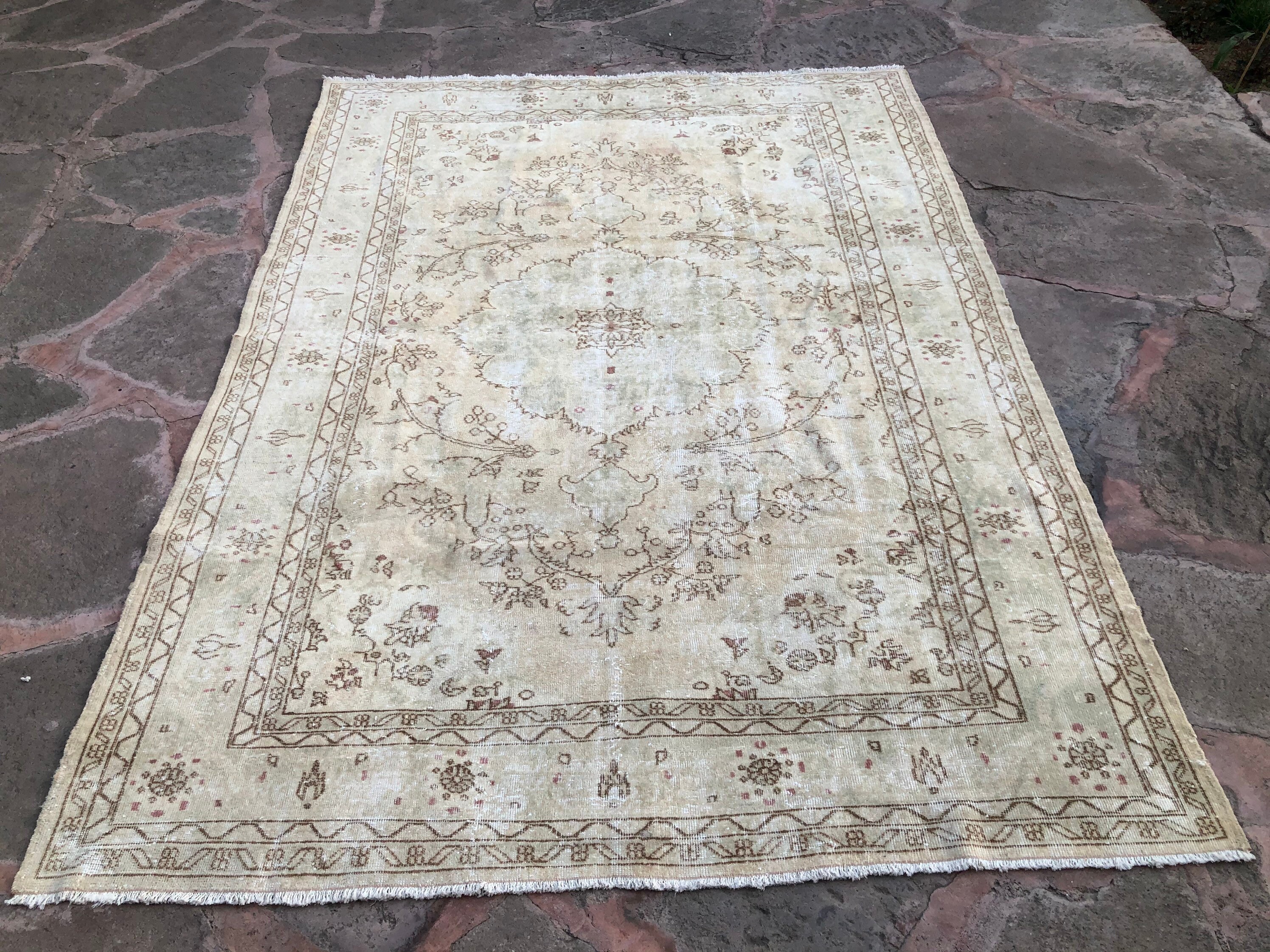 Oushak Area Rug Vintage Turkish Rug Turkish Oushak Rugs | Etsy