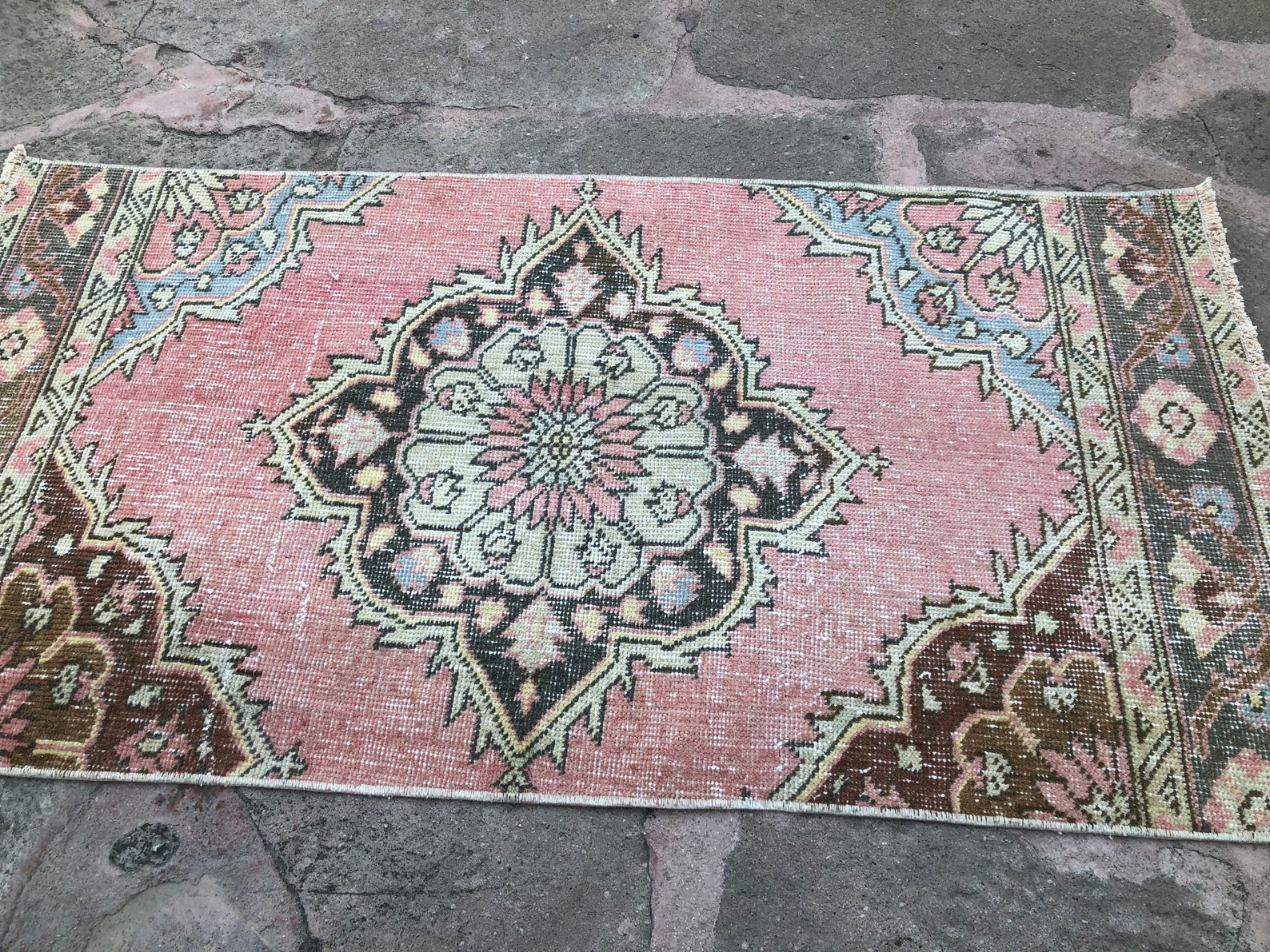 Small Rug Powder Room Rug Vintage Turkish Small Rug Door - Etsy