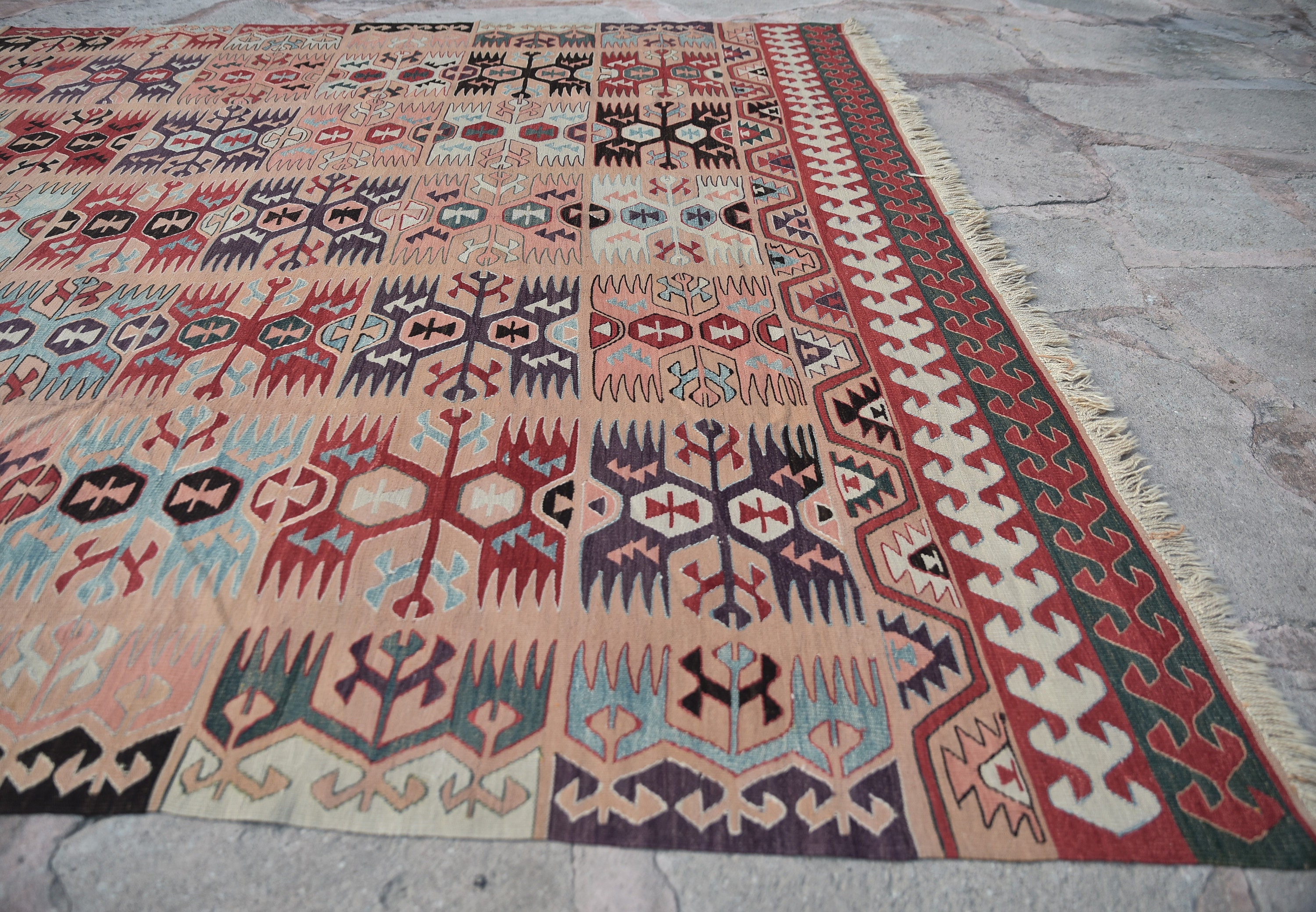 Large Kilim Rug Natural Dyed Kilim Rug Organic Wool on Wool - Etsy