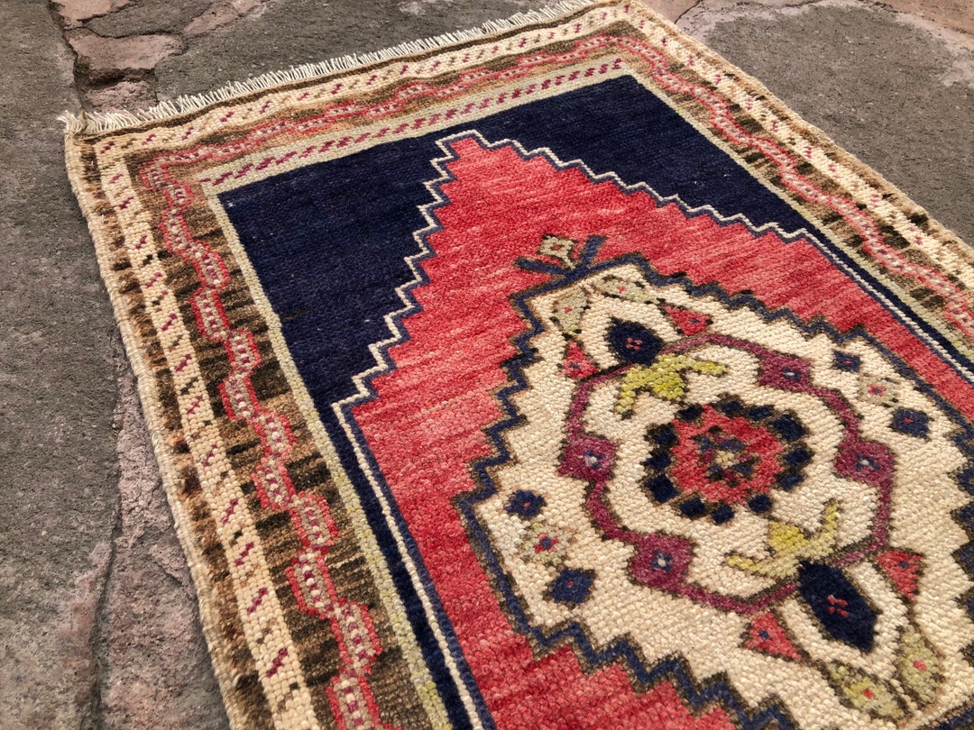 Bathroom Rug/ Small Turkish Rug/ Entrance Door Mat Rug/ Entry Rug ...