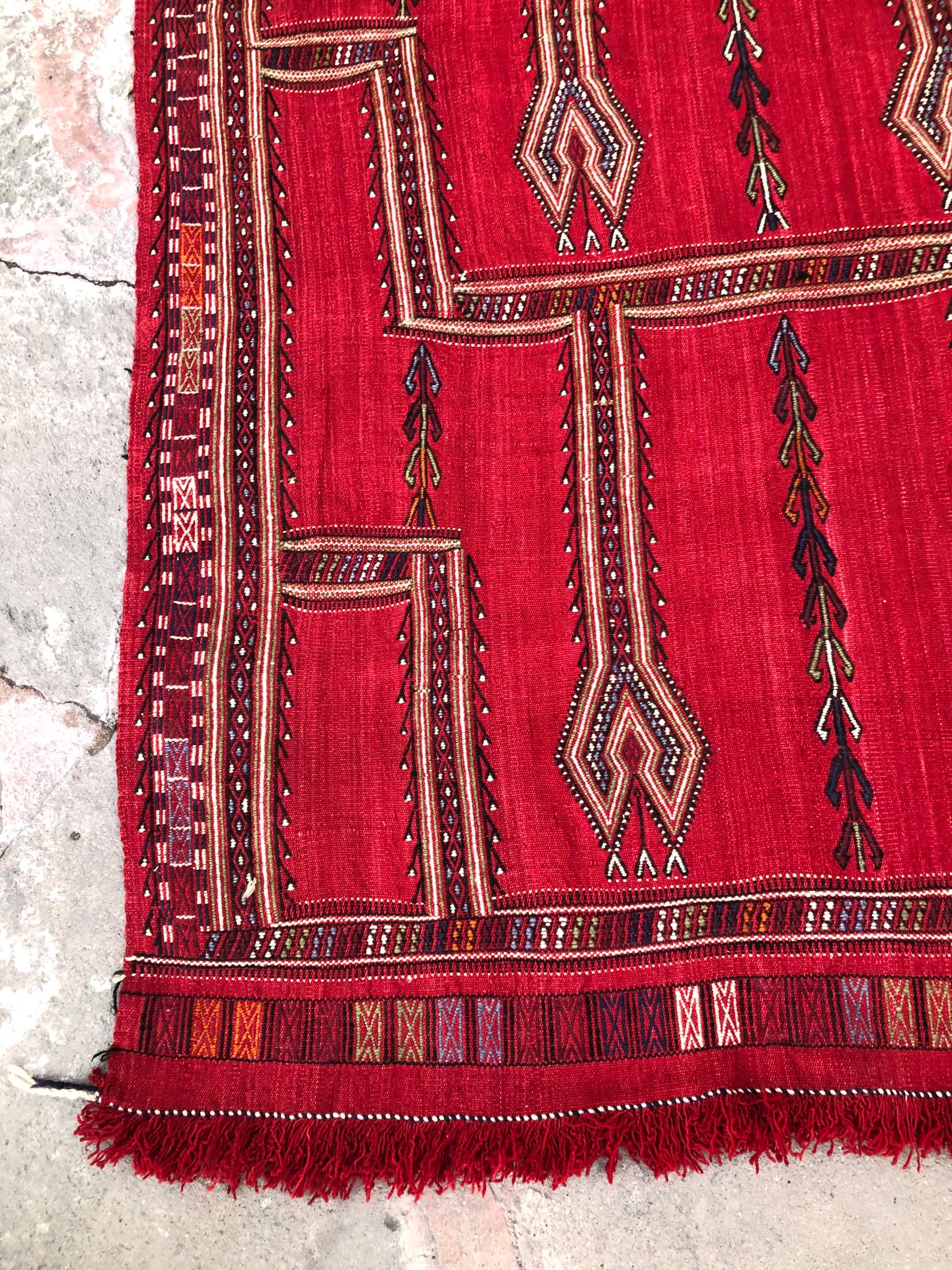 Rug Zili Kilim Rug Area Rug Woolen Rug Handwoven Rug Red | Etsy