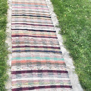 2'2x43'5 Extra Long Rag Rug Runner, Very Long Turkish Rag Rug Runner ...