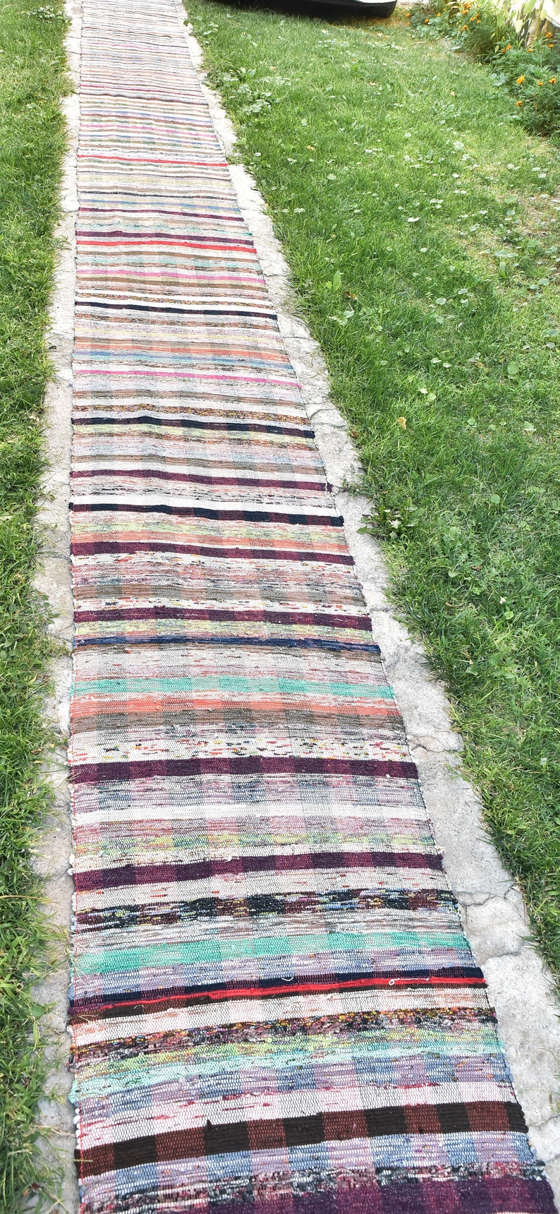 2'2x43'5 Extra Long Rag Rug Runner Very Long Turkish - Etsy