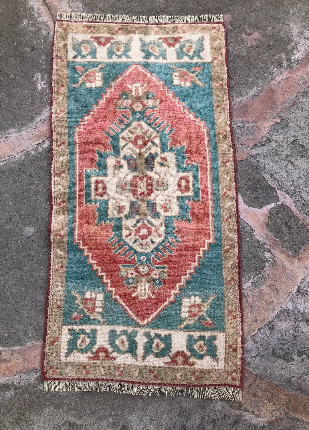 Turkish Small Rug, Vintage Small Rug, Bath Rug, Kitchen Rug, Hallway ...